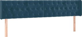 Box spring postel s matrací tmavě modrá 200x200 cm samet 3141507