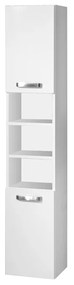 Mereo Leny, koupelnová skříňka vysoká 170 cm, bílá, levá CN814
