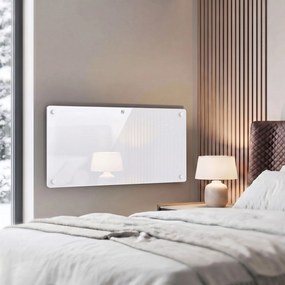 HOMCOM Elektrický topný těleso 2000W nástěnný a stojanový konvektor, kompatibilní s Alexou a Google Home, bílá