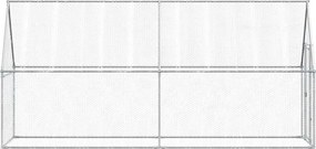 Klec pro kuřata stříbrná 400 x 100 x 190 cm pozinkovaná ocel 172551