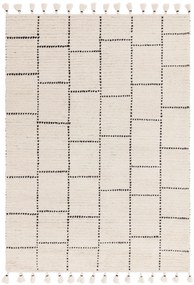 Tribeca Design Kusový koberec Livan Cream Black Tile Rozměry: 160x230 cm