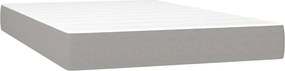 Box spring postel s matrací a LED světle šedá 120x200 cm textil 3135181