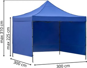Párty stan 3x3 m SPRINGOS GP0002 tmavě modrý