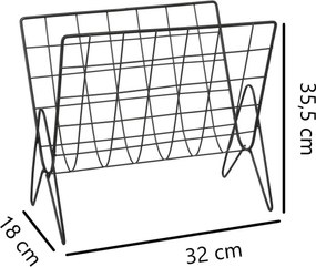 Kovový koš na časopisy