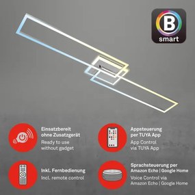 Brilo - LED Stmívatelný přisazený lustr FRAME 2xLED/20W/230V Wi-Fi Tuya + DO