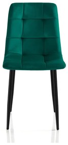 Zelené sametové jídelní židle v sadě 2 ks Faffy – Tomasucci