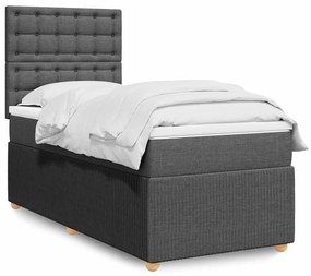 Box spring postel s matrací tmavě šedá 80 x 200 cm textil 3294198