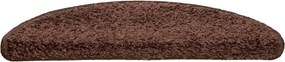 Schodové rohože 30 ks 56 x 17 x 3 cm hnědé půlkulaté 3365802