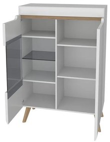 Obývací stěna NORDI b | sestava B | bílá lesk
