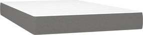 Box spring postel s matrací a LED tmavě šedá 120x200 cm textil 3133622