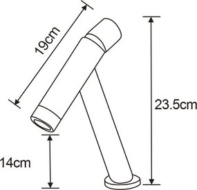 Mexen Astro umyvadlová baterie, zlatá, 746900-50