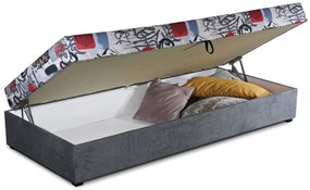 NEW DESIGN postele Válenda KLASIK s úložným prostorem, matrace a rošt v ceně, 90×200 cm Velikost postele: 90 × 200 cm