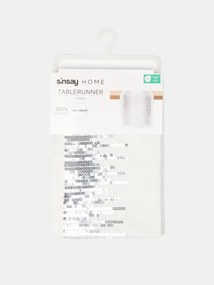 Sinsay - Běhoun na stůl s flitry - sříbrná