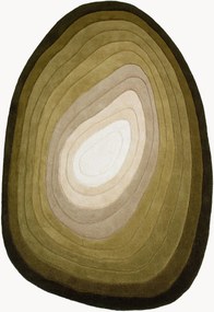Ručně všívaný vlněný koberec's různou výškou povrchu Puddle Ombre
