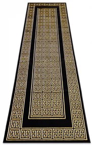 Koberec Běhoun kusový GLOSS 6776 86 Řecký vzor černý / zlatý Rozměr: 60x300 cm