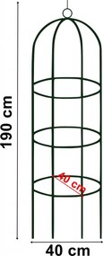 Zahradní kovová pergola 190 cm - sloupek