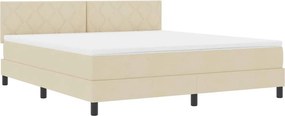 Postel s boxspringem s polštářem Krémová 180 x 200 cm textil 3338788