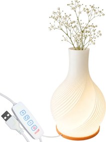Verk Group Led stolní lampa vaza 2 v 1, dekorativní, s nastavitelnou jasností, 3 barvy, vnitřní osvětlení