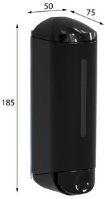 MARPLAST MARPLAST, SHOWER MEDIUM dávkovač tekutého mýdla 250ml, černá, A94703