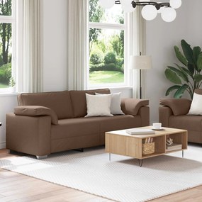 Pohovka 2 ks Hnědá textil 3324744
