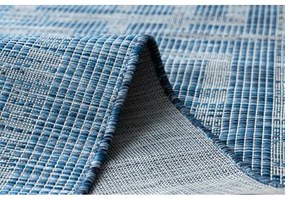 koberec SISAL PATIO 3071 řecký ploché tkaní tmavě modrý / béžový velikost 175x270 cm | krásné koberce cz