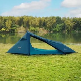 NILS Camp NC2502 Skyair 2 modrý / Lehký stan pro 2 osoby / 300 x 220 x