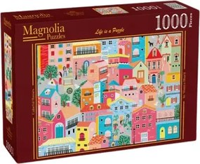 MAGNOLIA Puzzle Barevné domy / 1000 dílků / 68 x 48 cm