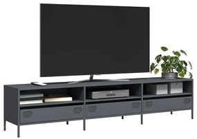 TV skříňka antracitová 202x39x43,5 cm ocel válcovaná za studena