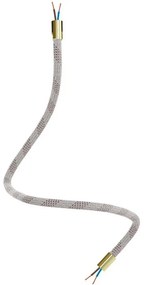 creative cables Creative flex - ohebná trubice potažena světlou směsí textilií RM72 Délka: 60 cm, Barva komponentu: Matná bronz