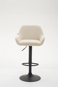 Barová židle Romsey - umělá kůže - černý rám | krémová