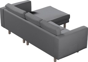 Potah na pohovku IKEA Norsborg 3-místná se šezlongem barva šedá látka pletený vzor