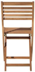 Dřevěná zahradní bistro sada skládacího stolu a židlí FIJI Beliani