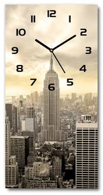 Wallmuralia Nástěnné hodiny Manhattan New York 30x60 cm