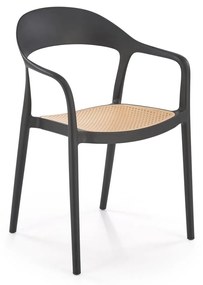 Zahradní židle Karo (černá + naturální). 1092588