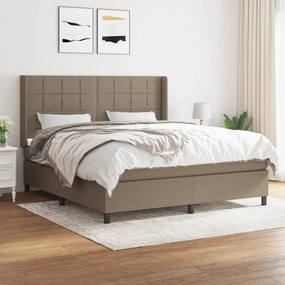 Box spring postel s matrací taupe 180x200 cm textil 3131453