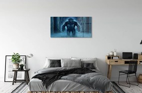 akrylový obraz Gorila lesní stromy 100x50 cm