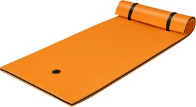 Costway Vodní houpací síť plavecká podložka plavecký raft vodní postel oranžová