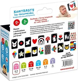 CZUCZU Sada kontrastních kartiček / 14 x 9 cm / 2 otvory pro provázek