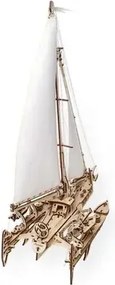Ugears 3D dřevěné mechanické puzzle Plachetnice Merihobus (trimarán) /