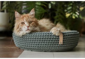Pelíšek pro kočky Labbvenn Coco smaragdový 45 cm