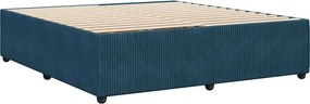 Rám postele modrý 200 x 200 cm samet 3285034
