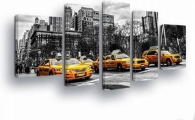 Obraz 170x100 New York taxi žlutý město doprava ulice krajina města