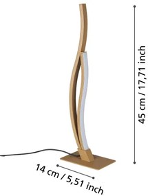 Eglo 901213 - LED Stolní lampa GRISOLIA LED/12W/230V 4000K béžová