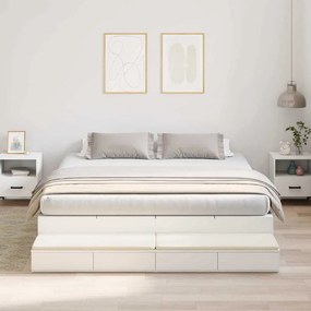 Rám postele s úložným prostorem Bílá 180 cm Kompozitní dřevo 3335661