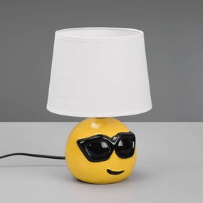 Stolní lampa Coolio se Smiley, stínidlo bílá