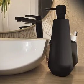 Spirella JOSHUA dávkovač mýdla matně černý / keramika / 650 ml