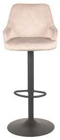 LABEL51 sametová barová židle FENDER krémová CM-55.021