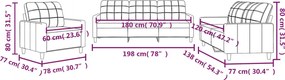 vidaXL 3dílná sedací souprava s poduškami textil [3201242] Barva: krémová