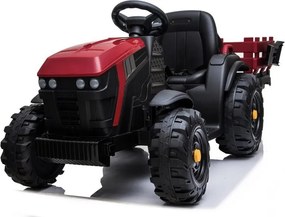 LEAN CARS Bateriový traktor s přívěsem BDM0925 EVA kola MP3 červený