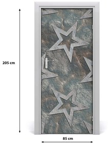 Samolepící fototapeta na dveře Kamenné hvězdy 85x205 cm